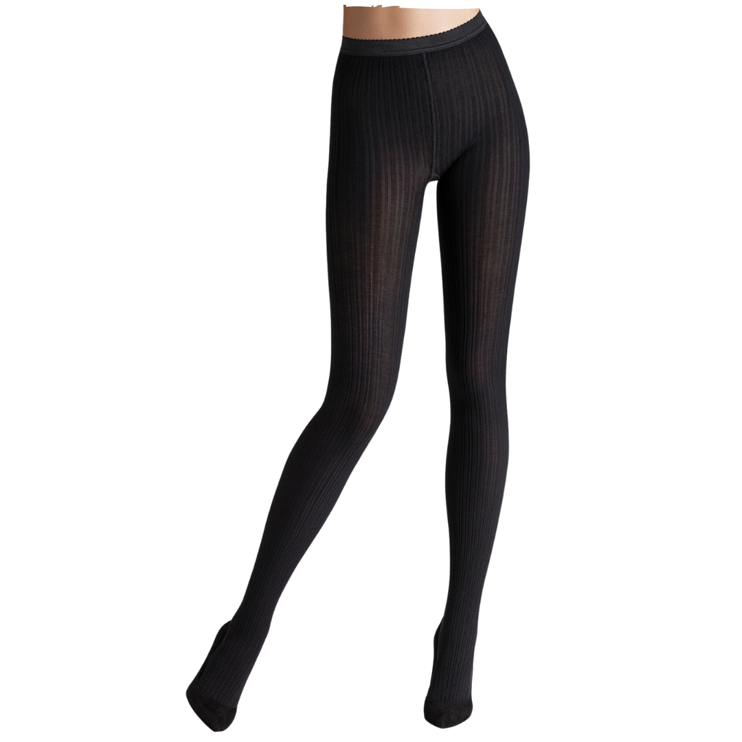FINE MERINO RIB TIGHTS